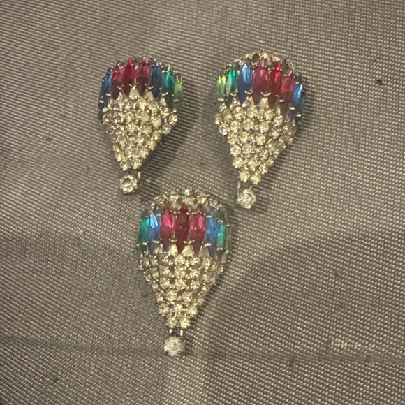 various | Jewelry | Colorful Rhinestone Hot Air Balloon Brooch And ...